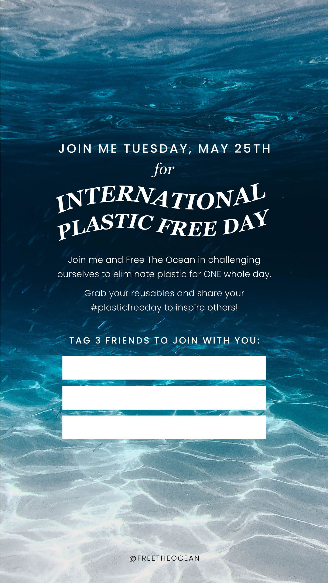 International Plastic Free Day - Free The Ocean